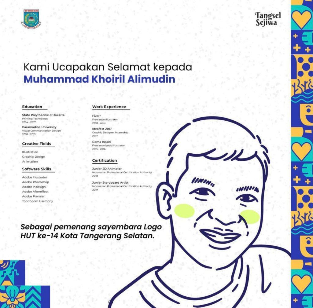 Sekilas Sosok dan Skill Pemenang Sayembara Logo HUT Tangsel ke-14 ...