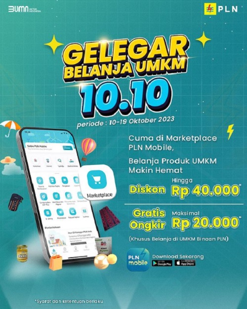 Promo Harbolnas 10.10 di Aplikasi PLN Mobile, Diskon 40% Belanja Produk ...