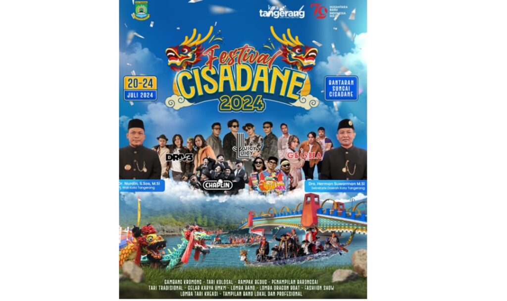 Rangkaian Acara Festival Cisadane 2024 Mulai Hari ini, 20-24 Juli, Ada Juicy Luicy dan Lomba ...