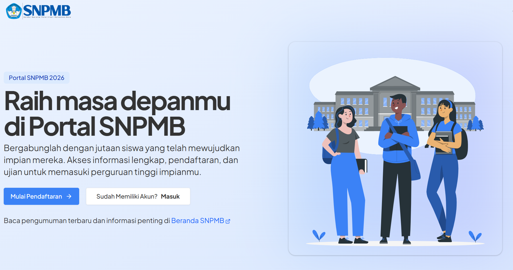 Registrasi Akun SNPMB Sekolah SNBP 2026 Dibuka Hari Ini, Jangan Sampai ...